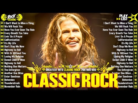 Aerosmith, Bon Jovi, AC/DC, Metallica, Nirvana, Queen 🔥 Classic Rock Songs 70s 80s 90s Full Album
