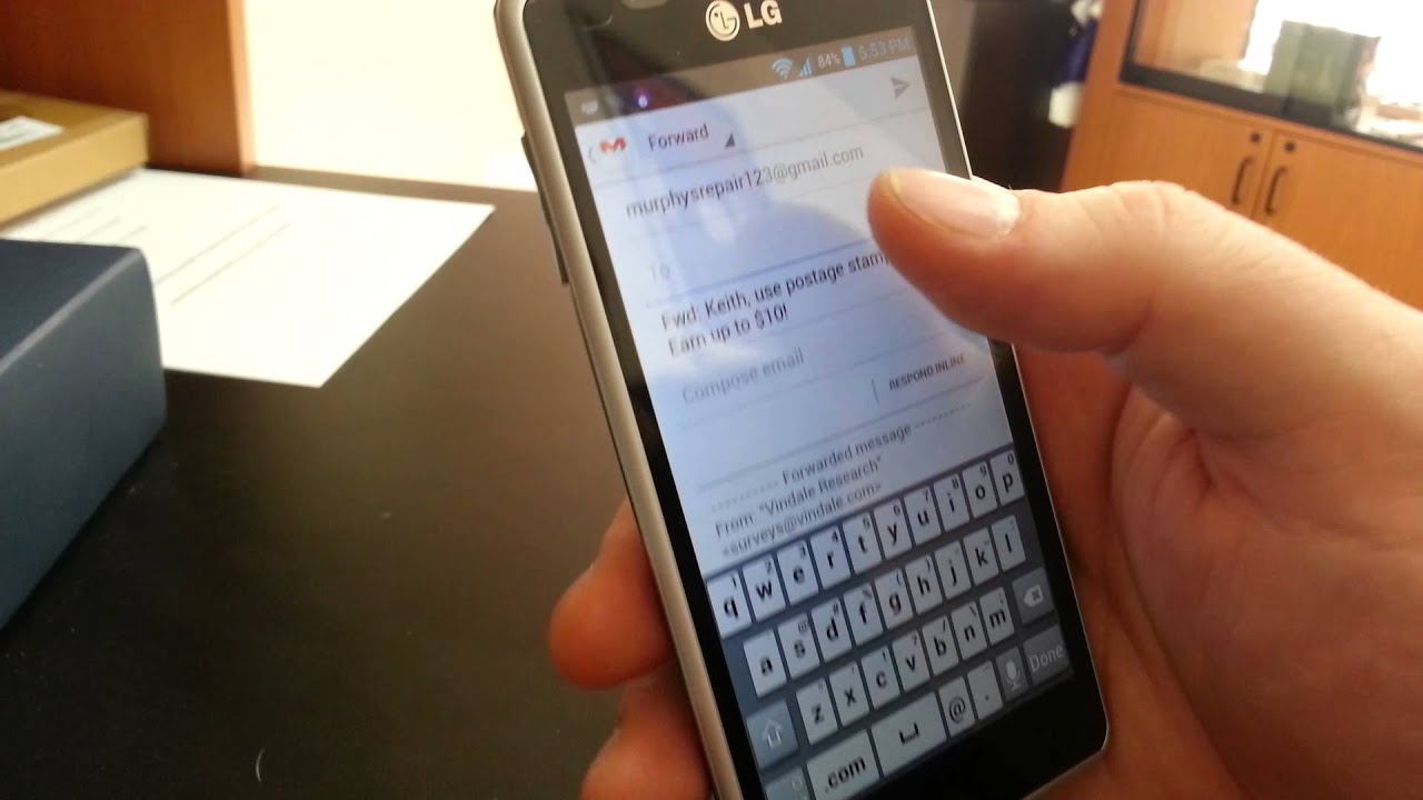 Android 101 How to Forward an Email LG Spirit 4G - YouTube