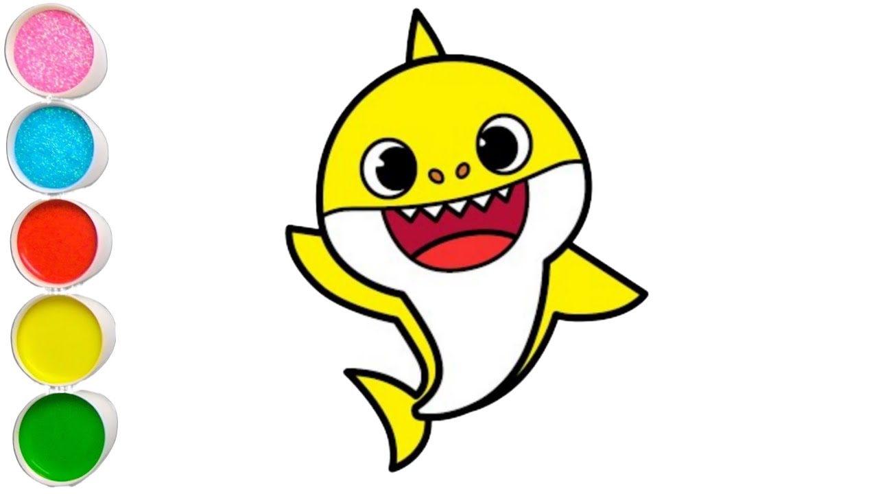 How to Draw Baby Shark Easy step by step,Baby Shark Dance - YouTube