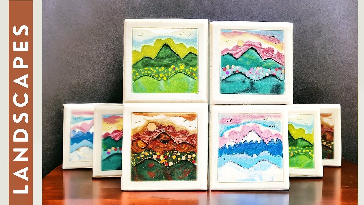 FRAMED LANDSCAPES Soap | Cold process soap making - YouTube