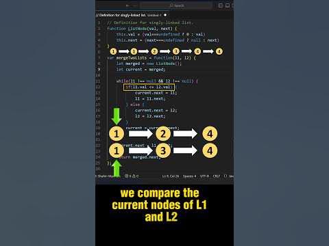 Efficiently Merge Two Sorted Lists in JavaScript | LeetCode 21 - YouTube