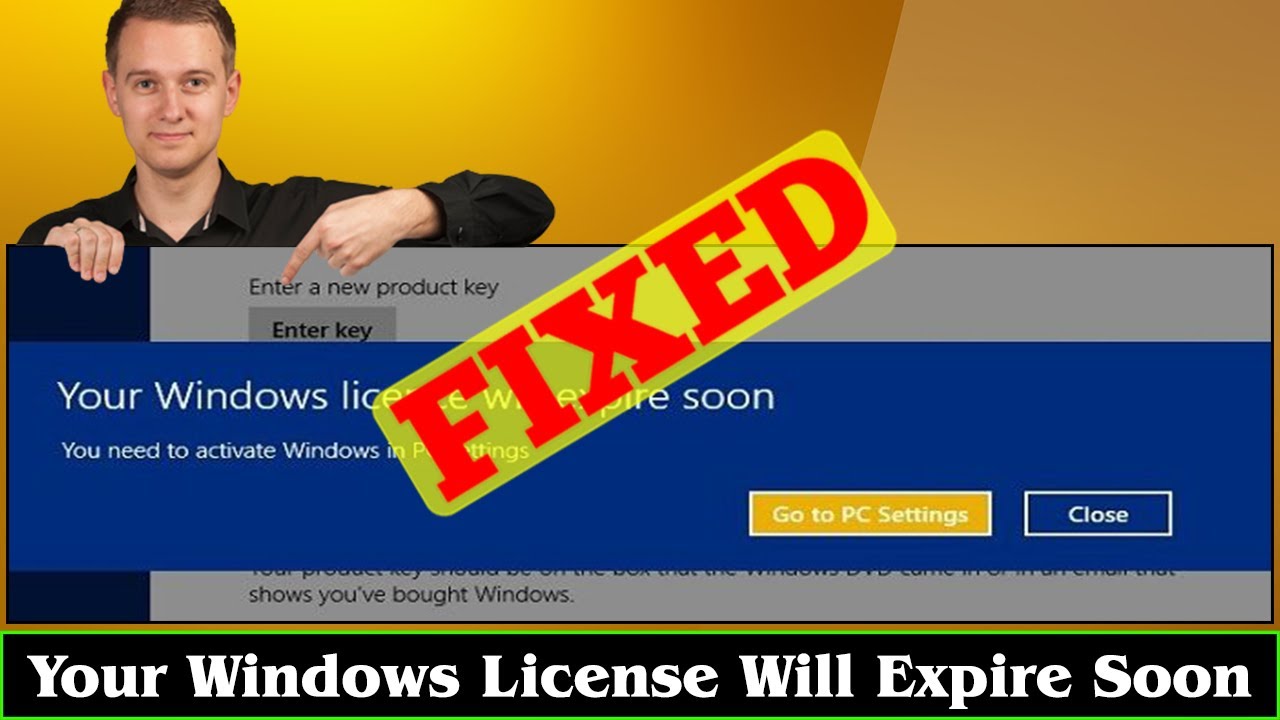 FIXED Your Windows License Will Expire Soon Windows Error YouTube fixed-your-windows-license-will-expire-soon-windows-error-youtube