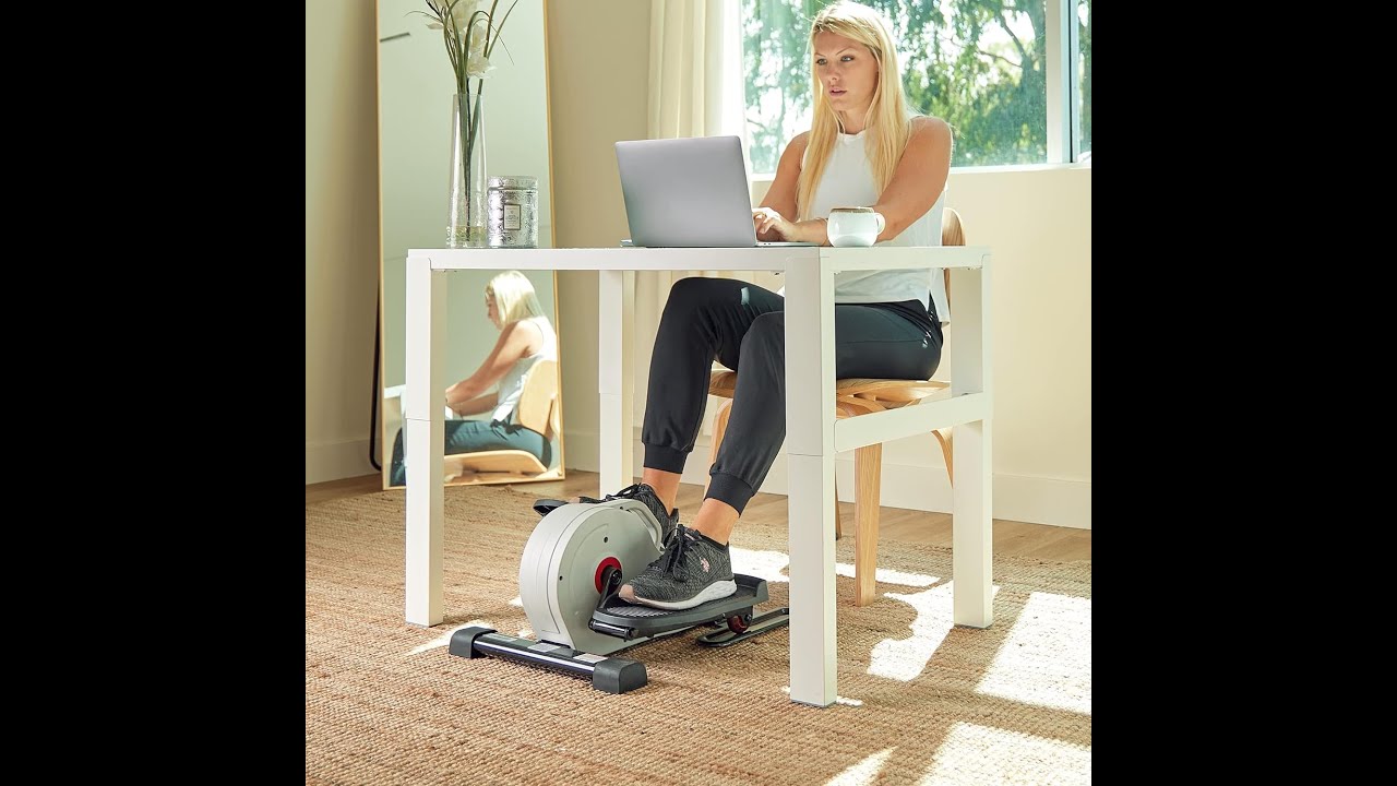 Under Desk Elliptical Peddler, Portable Foot & Leg Pedal Exerciser ...