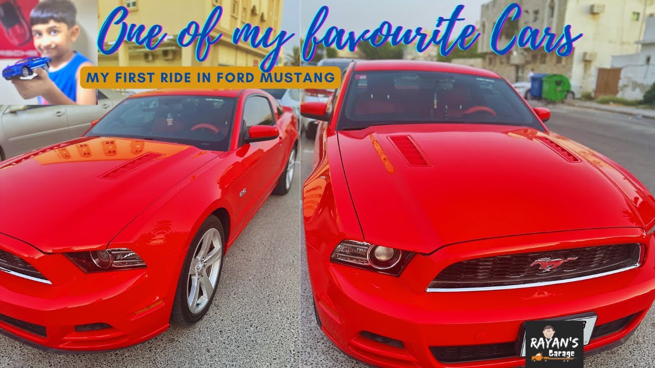 Rayan's Garage: 7-Year-Old's First Ride in a Red Ford Mustang & His Toy ...