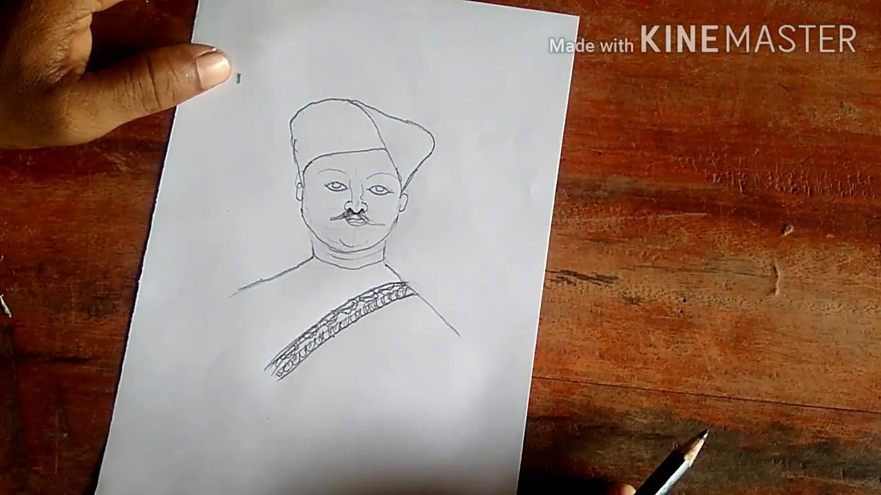 How to draw Rajendra narayana bhandeo step by pencil drawing sketch for ...