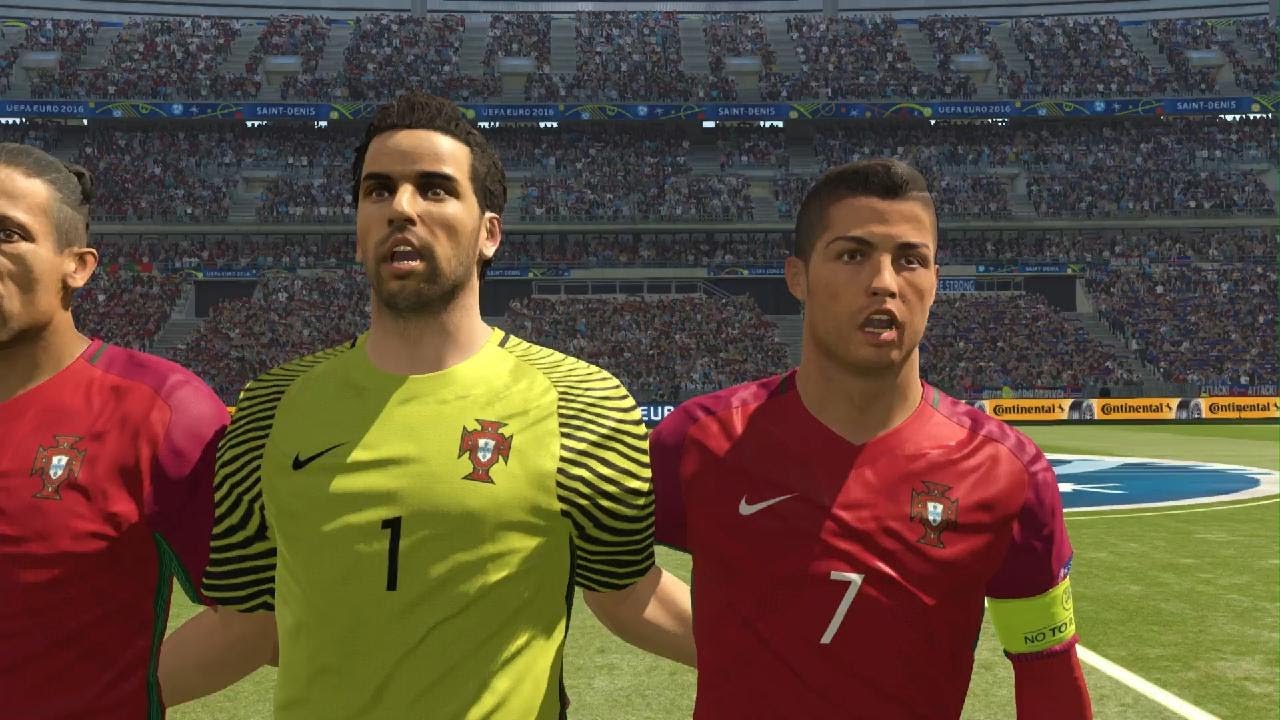 Pro Evolution Soccer 2016 PS5_A abertura raiz de jogo da Euro copa que ...