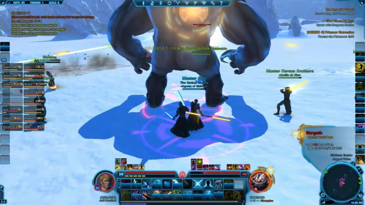 SWTOR: Hoth World Boss Fight (Gargath) *HD* - YouTube