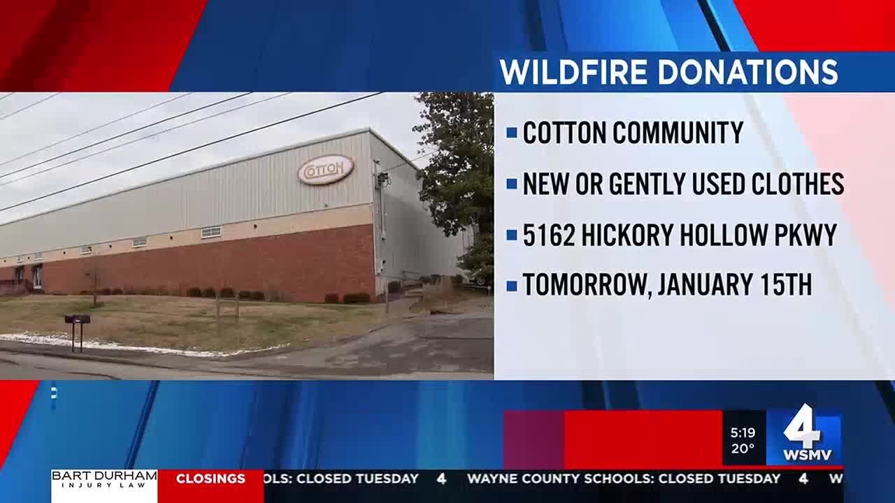 TN charities collecting donations for CA wildfire victims - YouTube