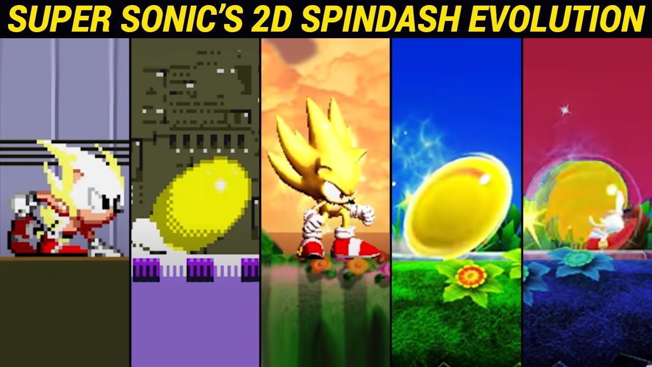 Evolution of 2D Super Sonic spindash (1992-2025) - YouTube
