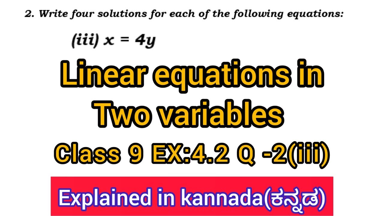 Write Four Solutions For Each Of The Following Equation X 4y X 4y