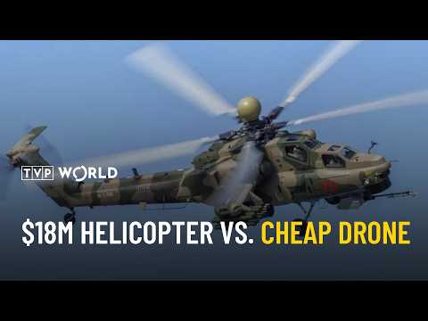 Ukrainian drone hunts down Russian helicopter | Military Mind
