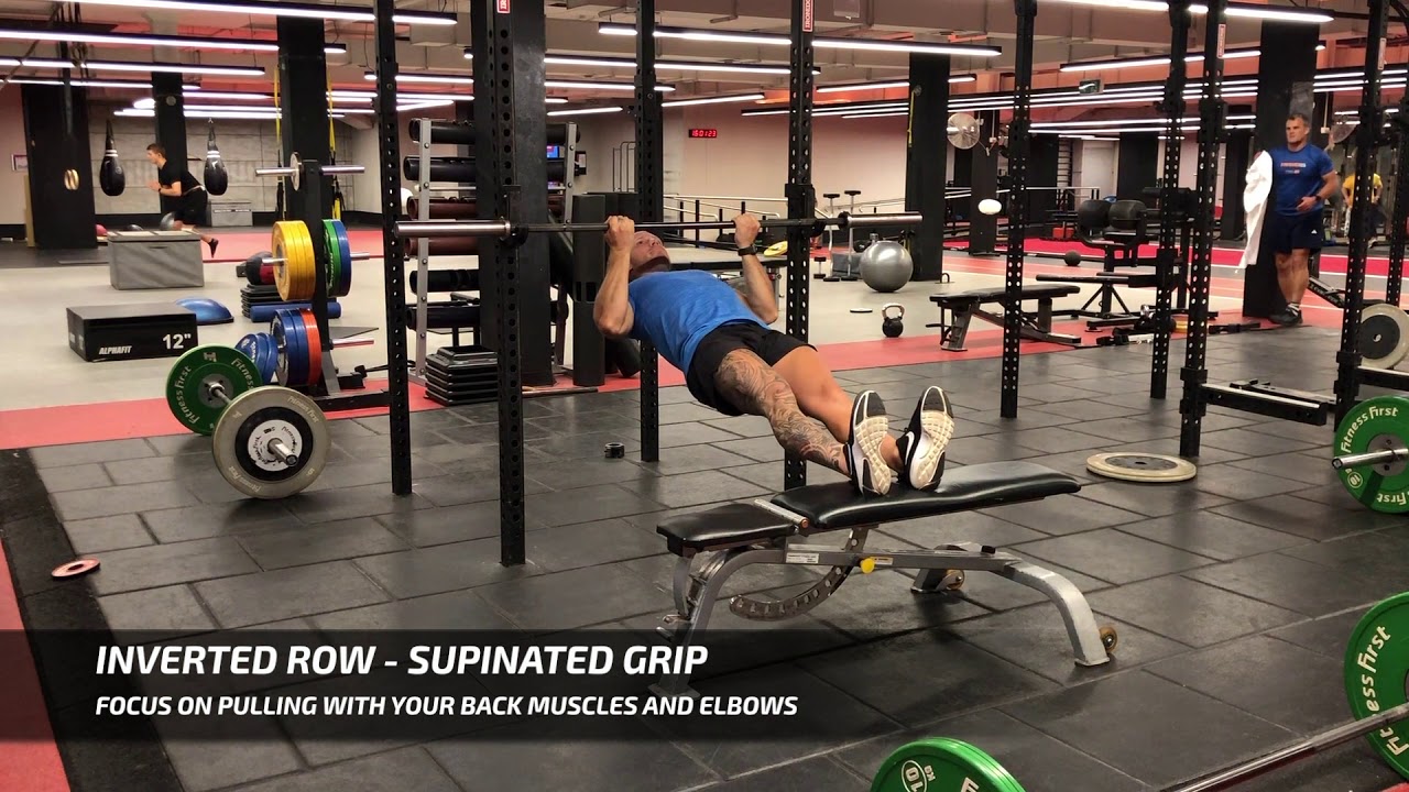 EXERCISE TUTORIAL | Inverted Row - Supinated Grip - YouTube