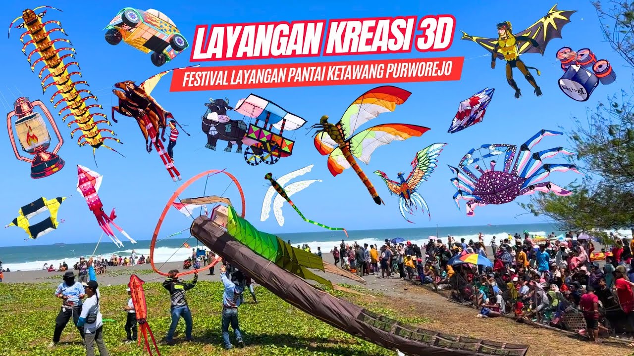 Festival Layangan Kreasi 3D di Pantai Ketawang Purworejo 2024 ...