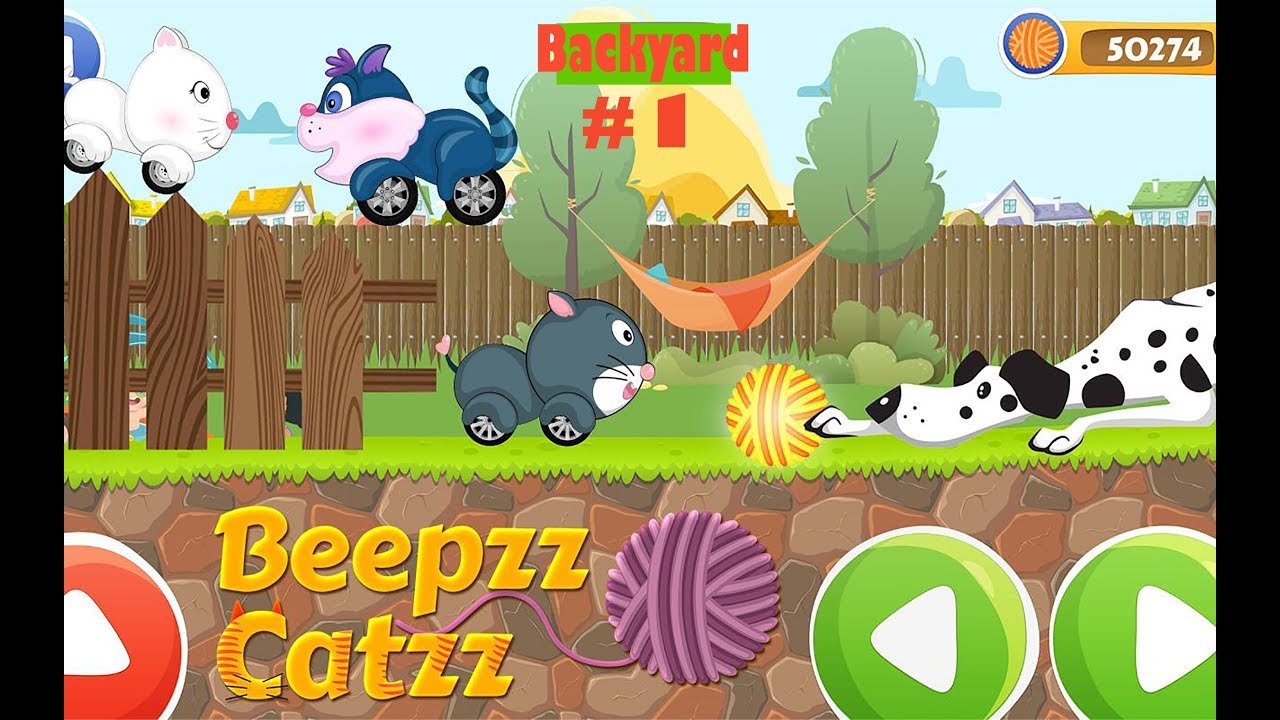 Kids Car Racing game - Beepzz Cats ||BackYard|| #1 - YouTube