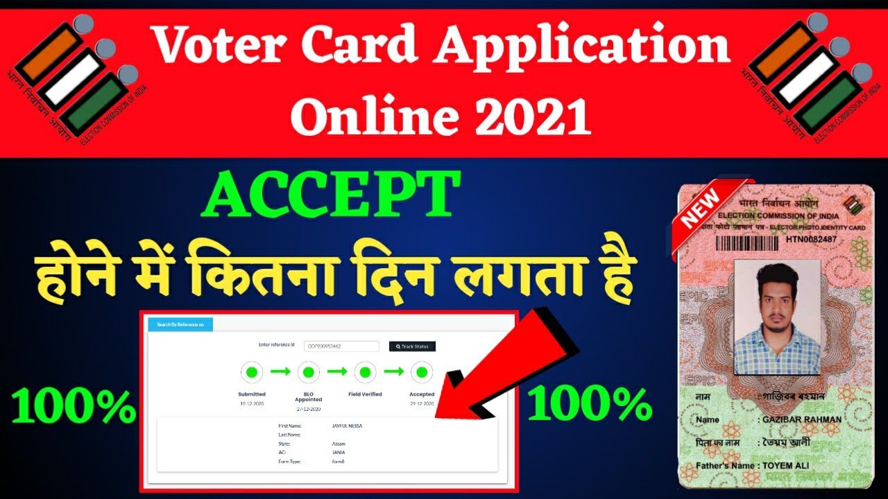 How Many Days Require To Accept Voter's Online Application 2021! Voter ...