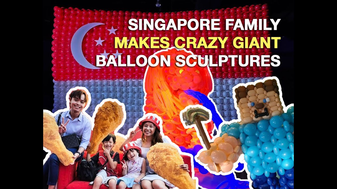 This Singaporean couple makes crazy giant balloon sculptures! - YouTube