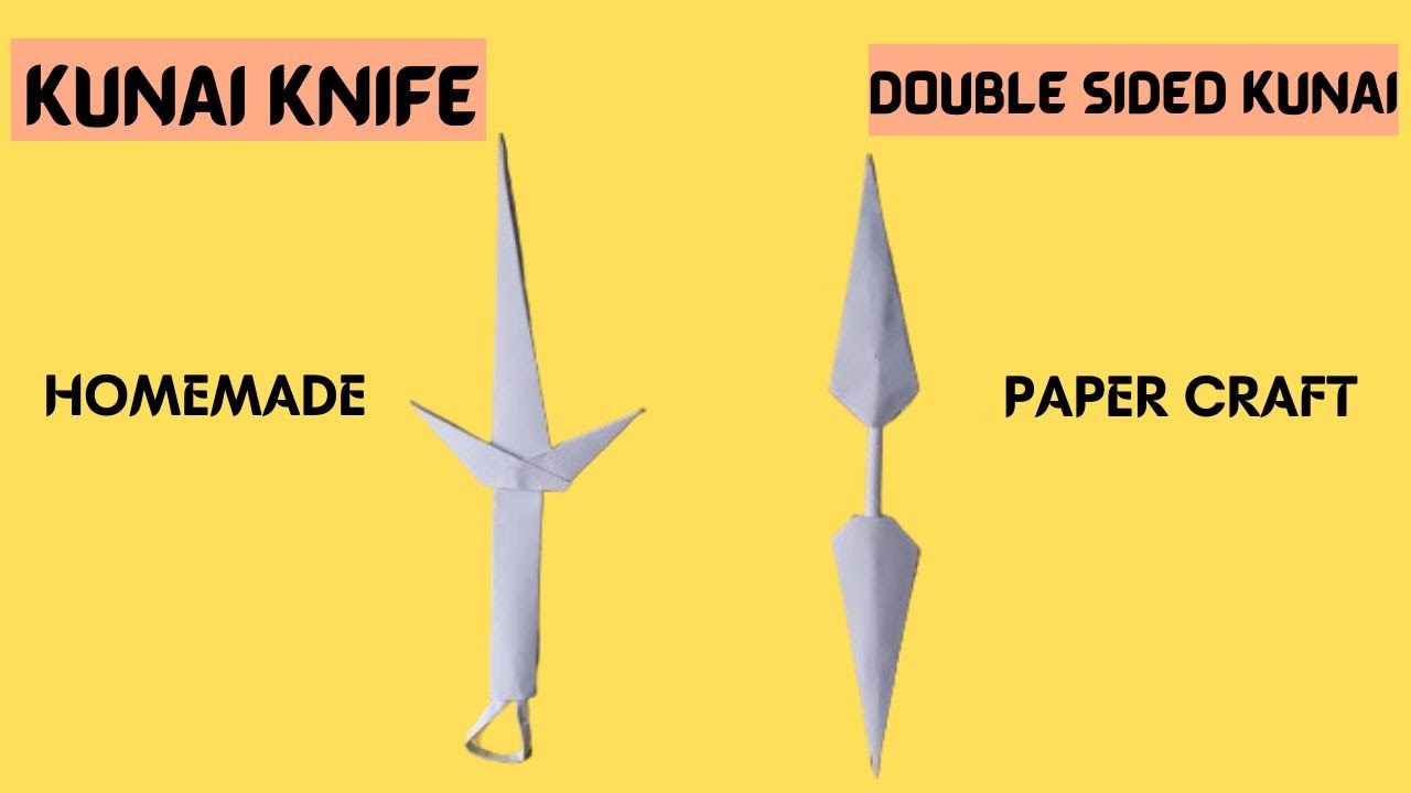 How To Make Kunai Knife From Paper Craft - Paper Craft DIY - Homemade ...
