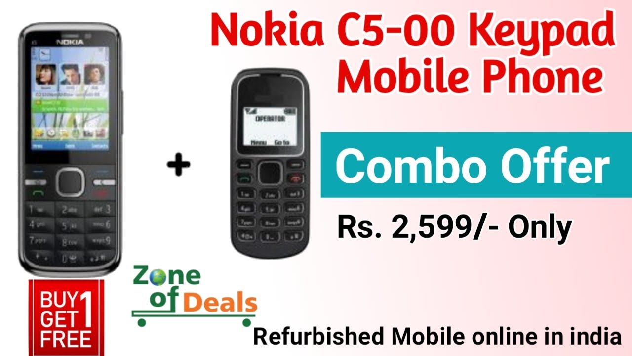 Nokia C5-00 Mobile - Combo Offers - Nokia Keypad Mobile Phone ...