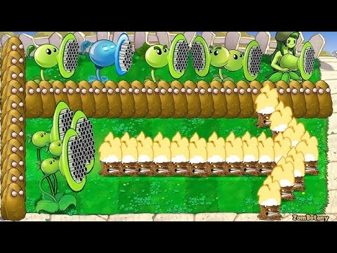 PVZ HACK PLANTS VS ZOMBIES || SNOW PEA REPEATER THREEPEATER GATLING PEA ...