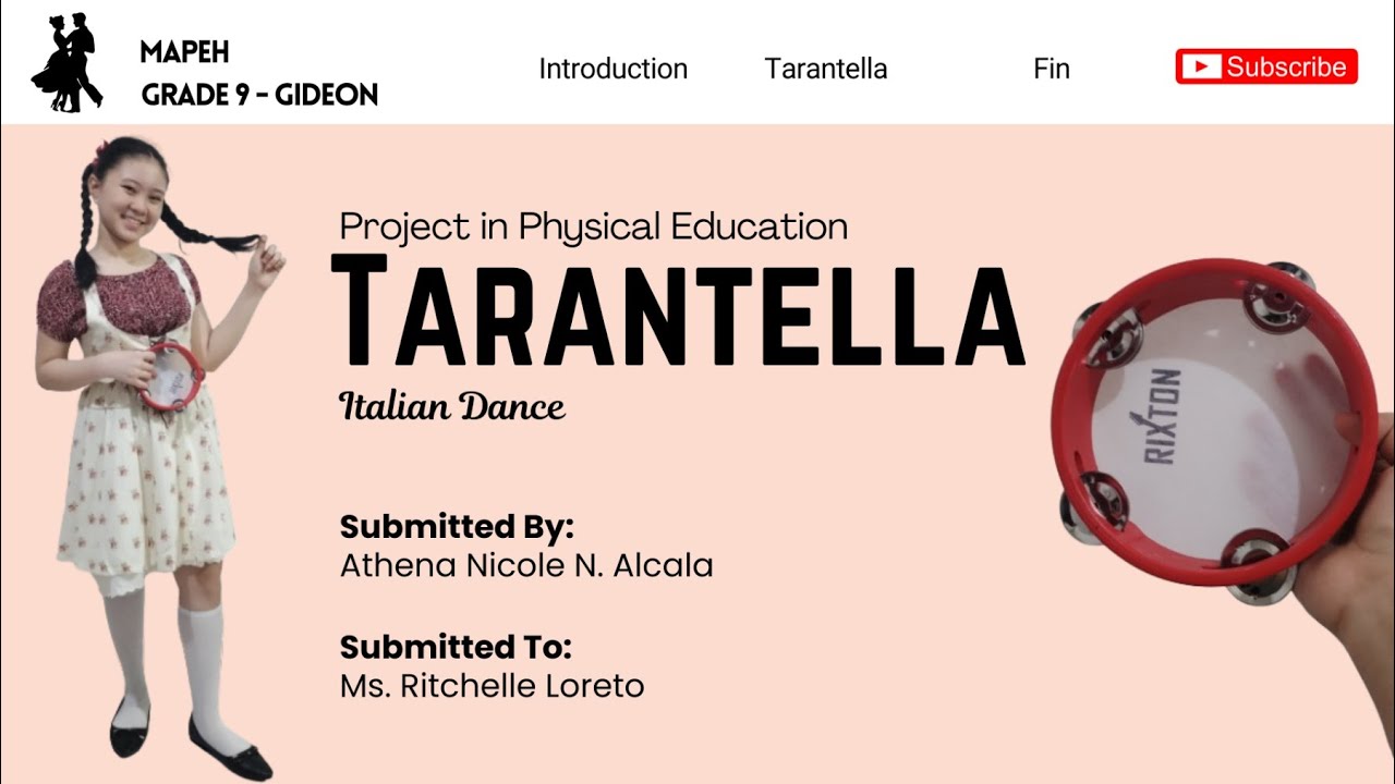 P.E. 9 - Tarantella Dance (Performance Task) - YouTube