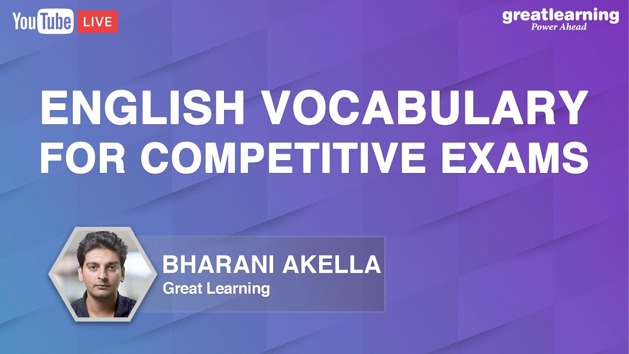 English Vocabulary For Competitive Exams | English For CAT GMAT GRE ...