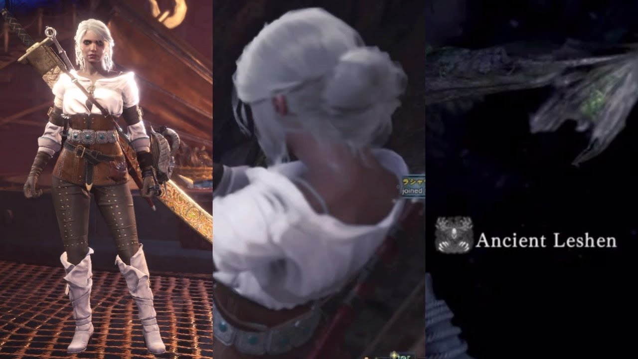 Monster Hunter World Ciri Vs Ancient Leshen Contract: Woodland Spirit ...