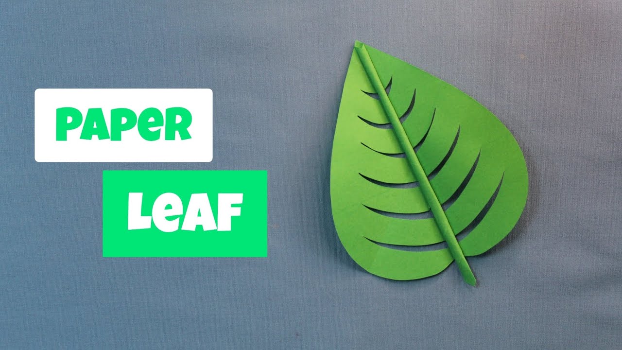 PAPER LEAF | PAPER CRAFT TUTORIAL | VERY EASY PAPER LEAF - YouTube