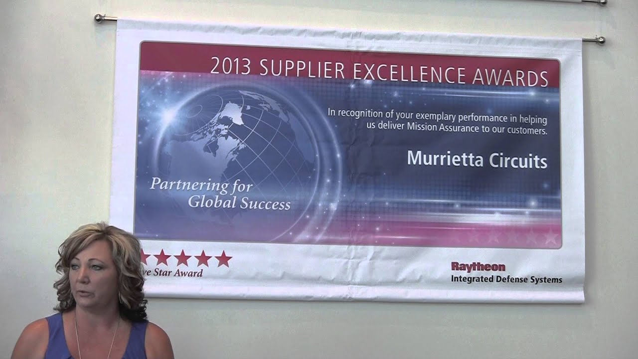 Murrietta Circuits Receives Raytheon 5 Star Supplier Award - YouTube