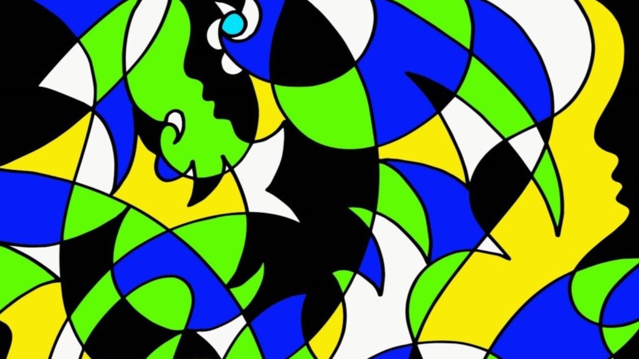 Graphic Stained Glass Window Design / Spontaneous Abstract Drawing ...