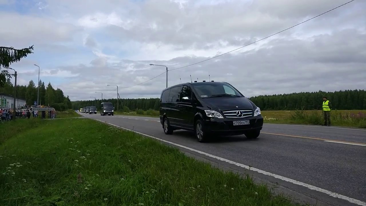 PUTIN'S HUGE MOTORCADE IN FINLAND! PUTININ SAATTUE SUOMESSA! - YouTube