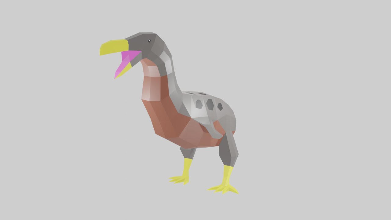 Dodo bird - Low poly very easy beginner tutorial - YouTube