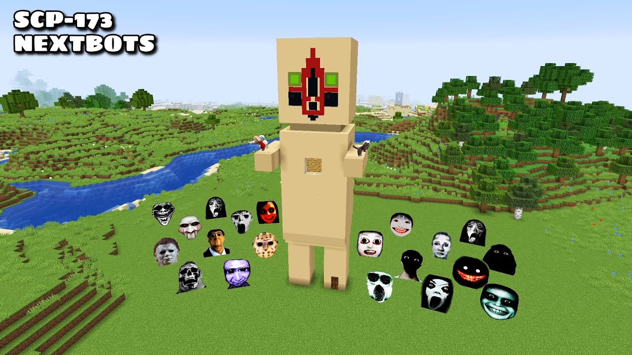 SURVIVAL SCP-173 HOUSE WITH 100 NEXTBOTS in Minecraft - Gameplay ...