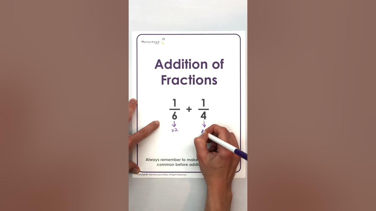 Fractions addition - Singapore Math Mini Tutorial #mathiseasy - YouTube