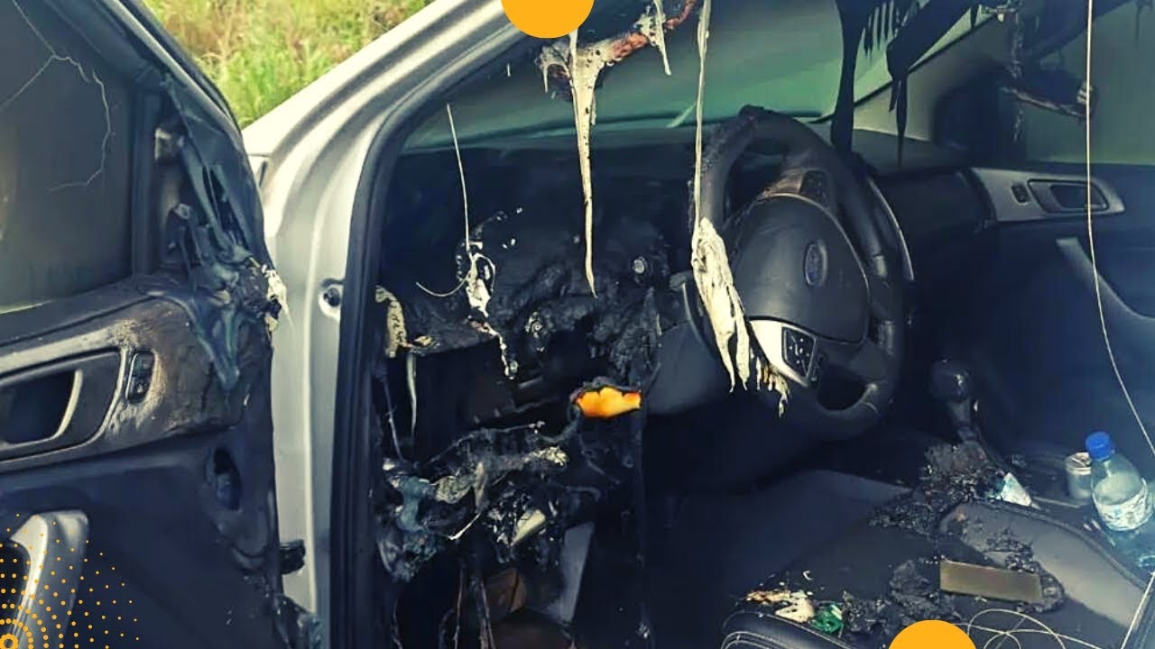 Truck is 'melted' inside after being struck by lightning on a highway ...
