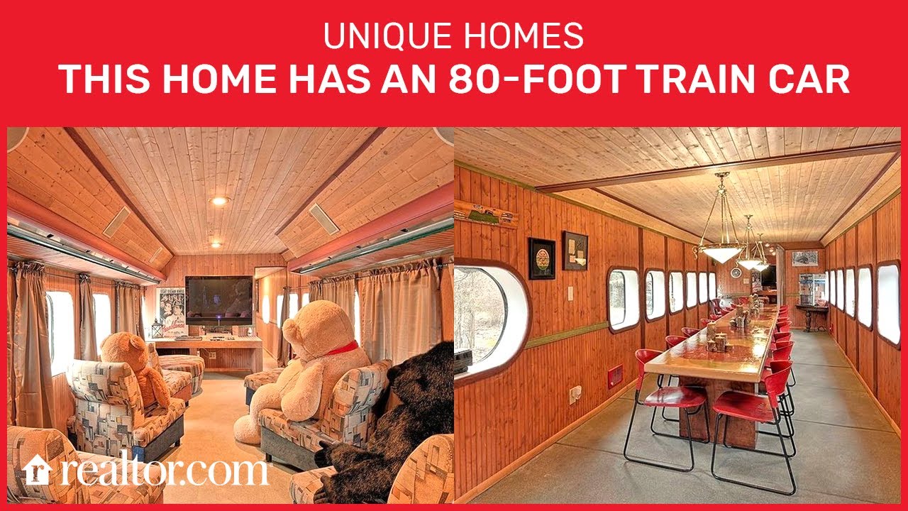 80-Foot-Long Train Car Is a Fascinating Feature of This Washington Home ...