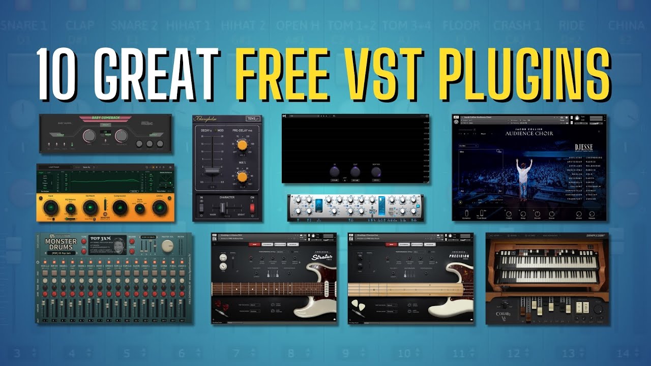 10 GREAT FREE VST PLUGINS - Sound Demo - YouTube