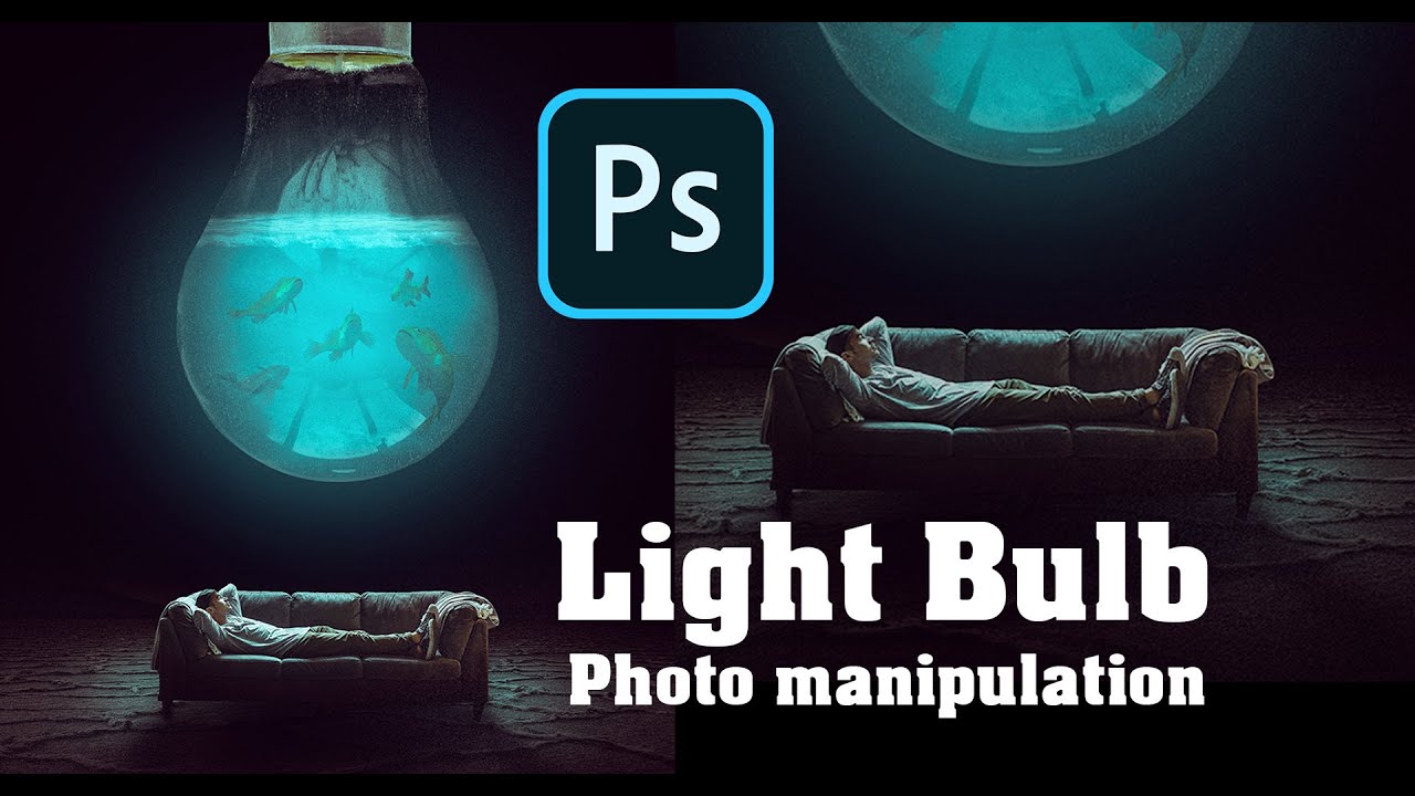 How to Make a Light Bulb Underwater photo manipulation Effect ...