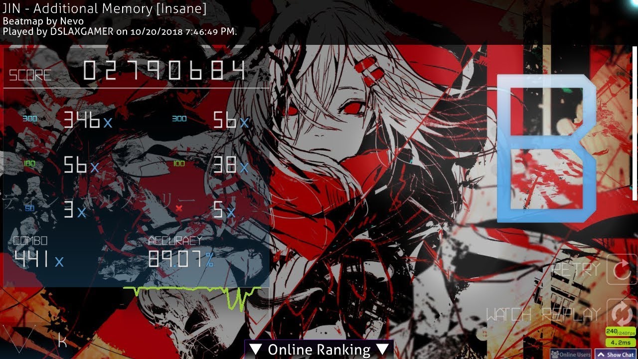 osu! | JIN - Additional Memory [Insane] 89.07% - YouTube