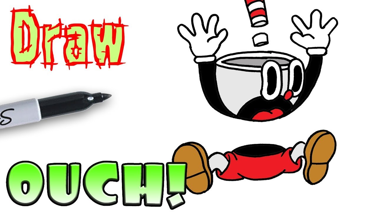 How to Draw Cuphead Getting Hit - YouTube