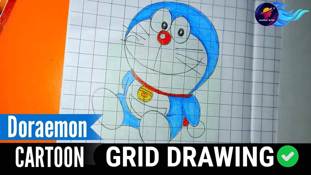 The Doraemon Cartoon - Grid Drawing | Time Lapse | Doraemon Cartoon ...