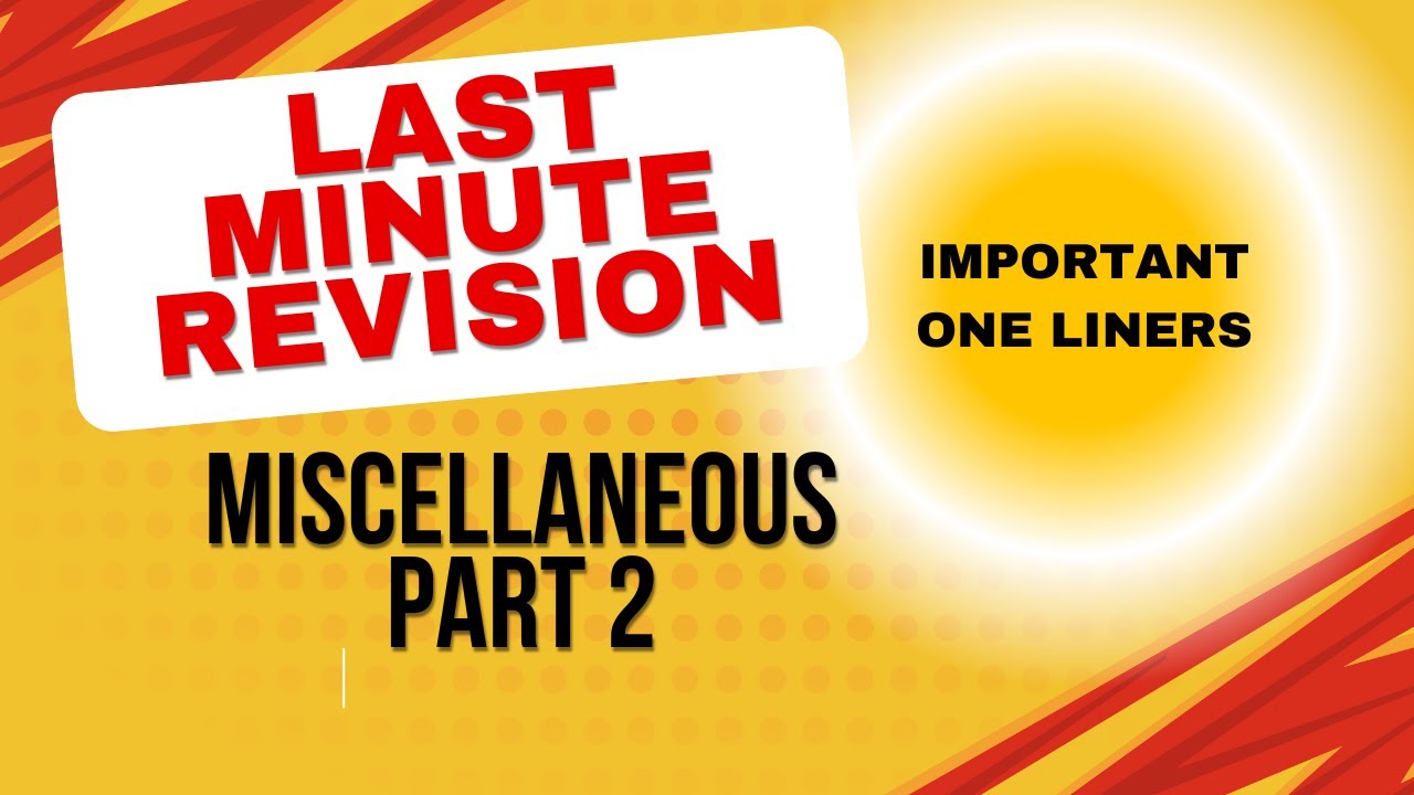 Miscellaneous Part 2 - YouTube