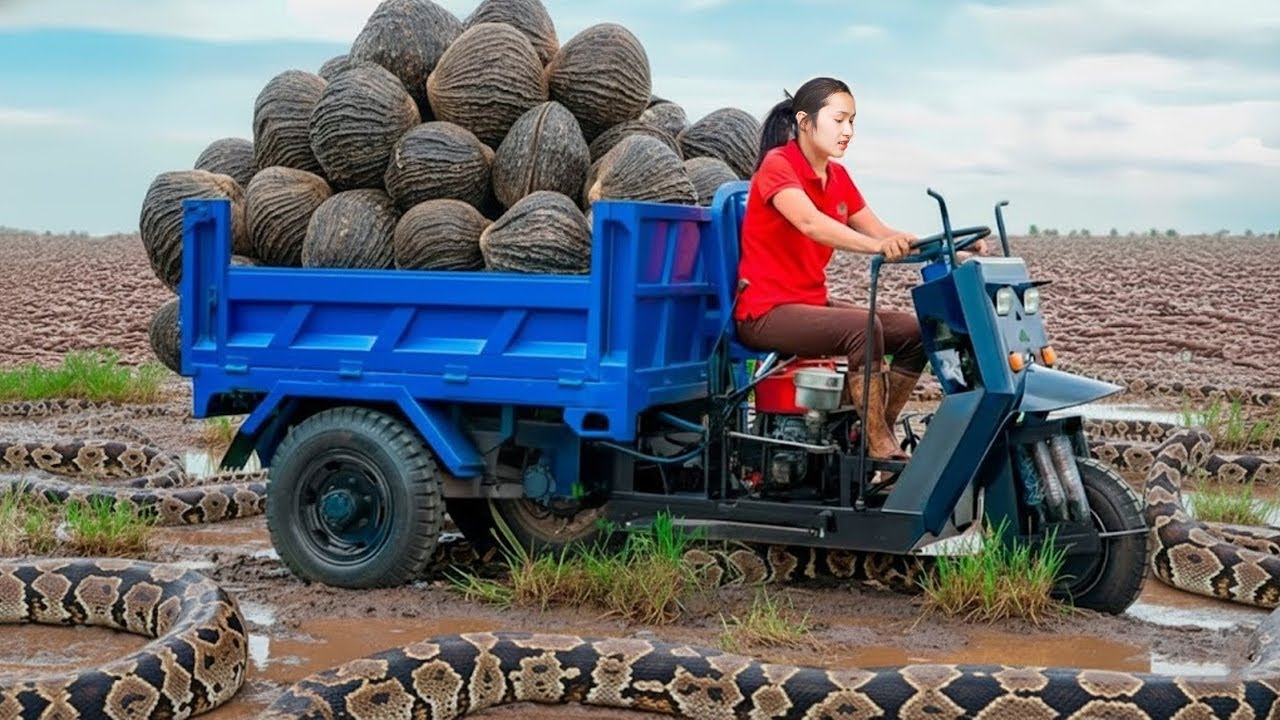Harvesting Mutant Giant Clams 200kg & Go to Market Sell | Giant python ...