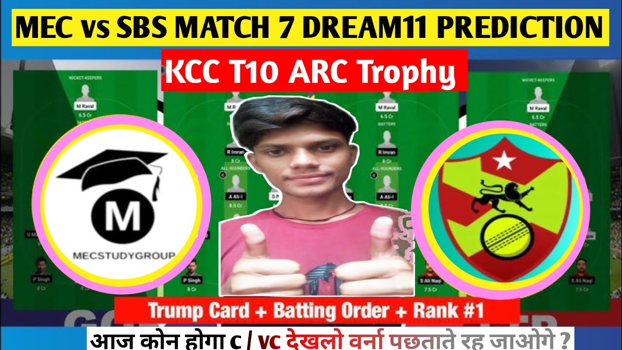 Mec vs Sbs Dream11 Prediction || Mec vs Sbs Kuwait T10 ARS Ramadan ...