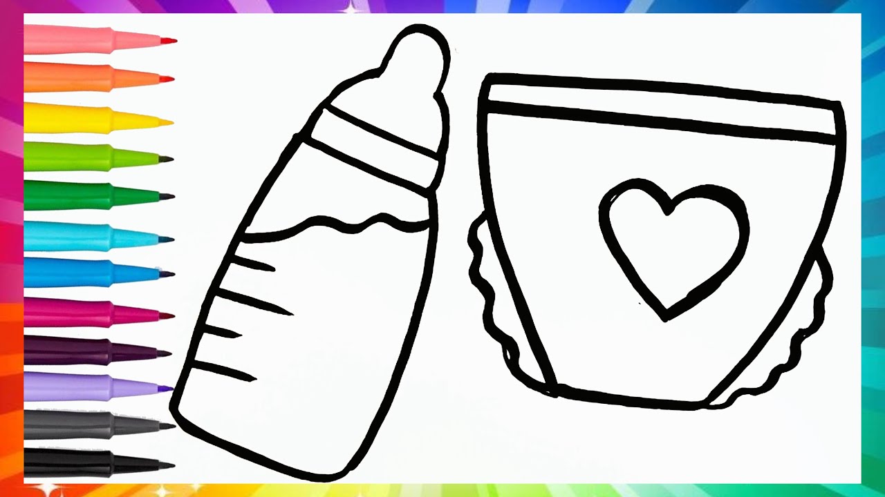 Drawing Baby Bottles for Kids | Fun and Easy Tutorial - YouTube