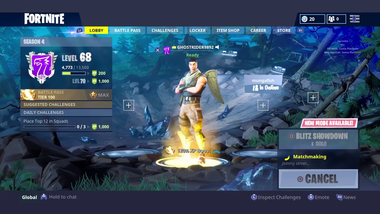 Fortnight battle royal 130+ wins blitz show down - YouTube