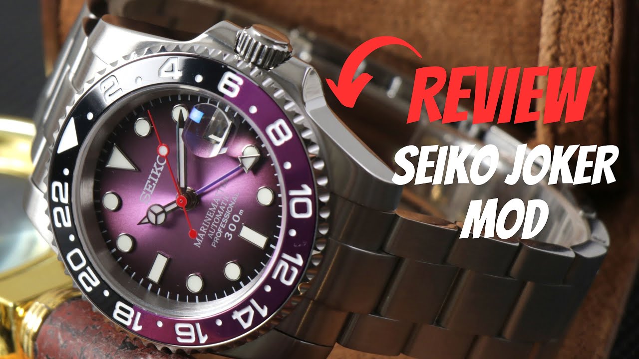 Custom Seiko Joker MOD Video Review #seikomod - YouTube