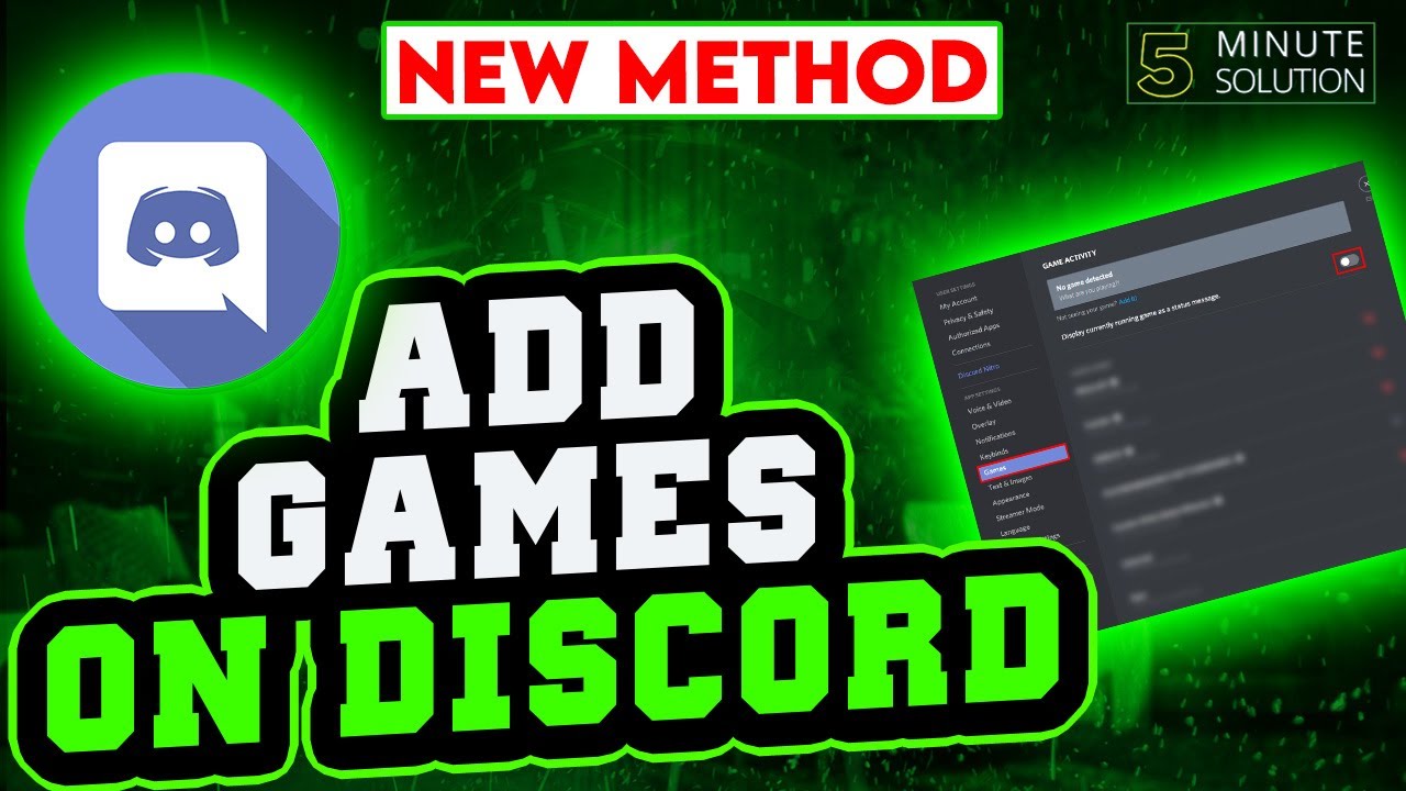 How to add games on discord 2024 - YouTube