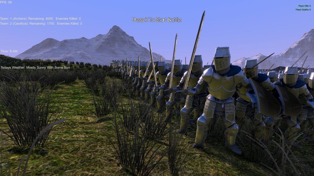 2 000 heavy knights and 2 000 archers vs 1 700 cavalry - YouTube