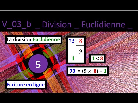 V 03 b DIVISIBILITE Division euclidienne Exemple SN - YouTube