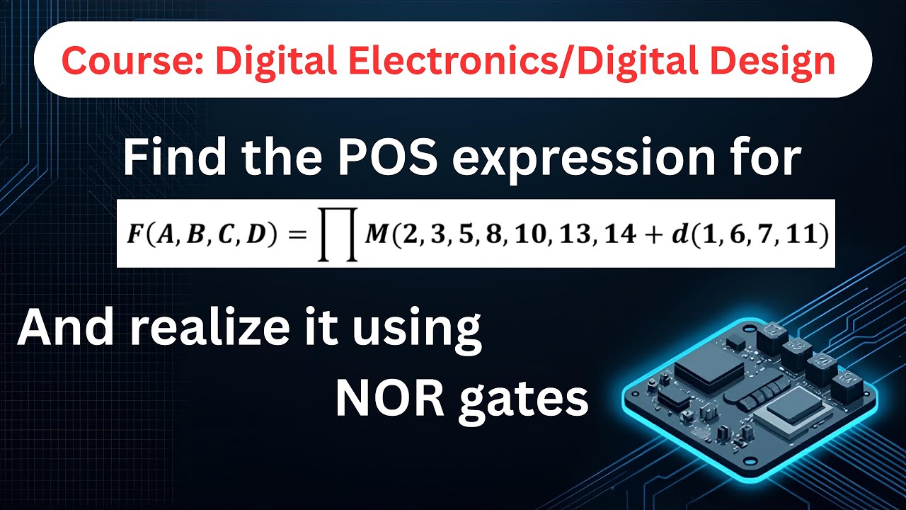 Find the POS expression and realize it using NOR gates - YouTube